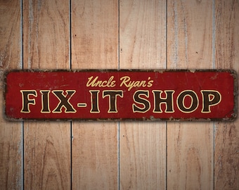 If A Man Says He Will Fix It He Will Sign Custom Funny Garage - Etsy