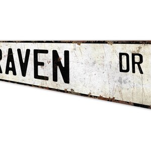 Raven - Raven Sign - Raven Decor - Raven Lover - Custom Street Sign ...