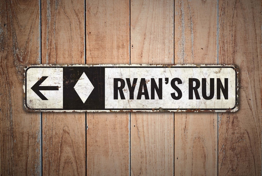 Ryan's Run - Ryan's Run Sign - Ryan's Run Decor - Vintage Style Sign ...