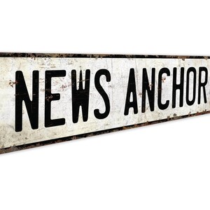 News Anchor - News Anchor Sign - News Anchor Decor - Vintage Style Sign ...