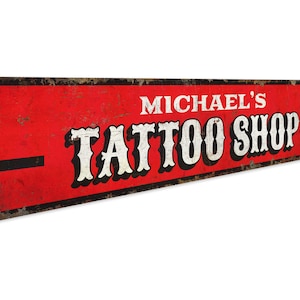 Tattoo Shop Sign - Custom Tattoo Shop - Vintage Style Sign - Tattoo ...