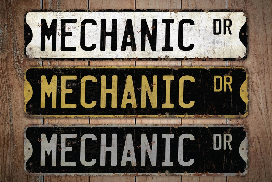 Mechanic - Mechanic Sign - Mechanic Decor - Vintage Style Sign - Custom ...