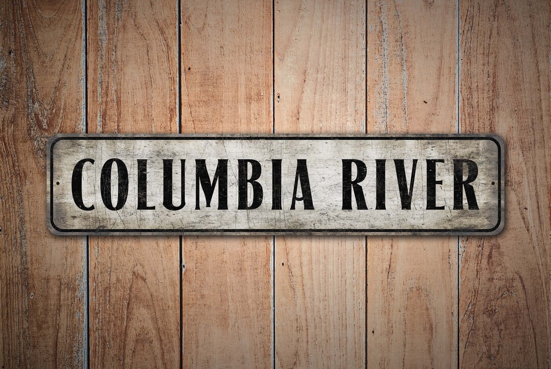 River Name Sign - Custom River Sign - River Name Decor - Columbia River ...