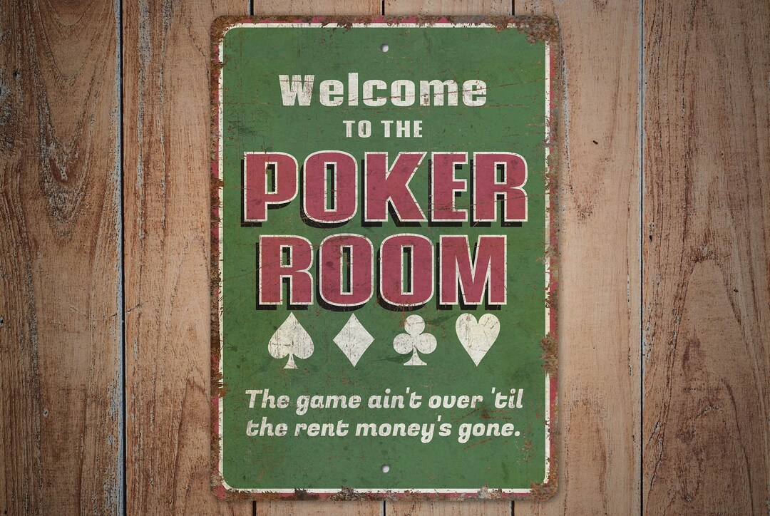Welcome to Poker Room - Poker Room Sign - Poker Room Decor - Poker Room ...