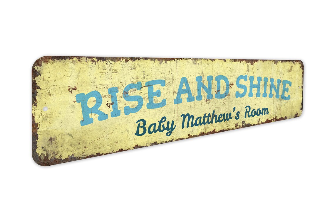 Rise and Shine Sign - Kids Room Sign - Kids Room Decor - Vintage Style ...