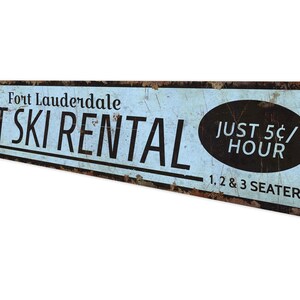 Jet Ski Rental Sign - Jet Ski Rental Decor - Jet Ski Sign - Vintage ...
