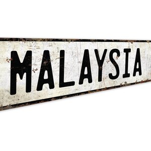 Malaysia - Malaysia Sign - Malaysia Decor - Vintage Style Sign - Custom ...