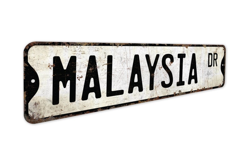 Malaysia - Malaysia Sign - Malaysia Decor - Vintage Style Sign - Custom ...