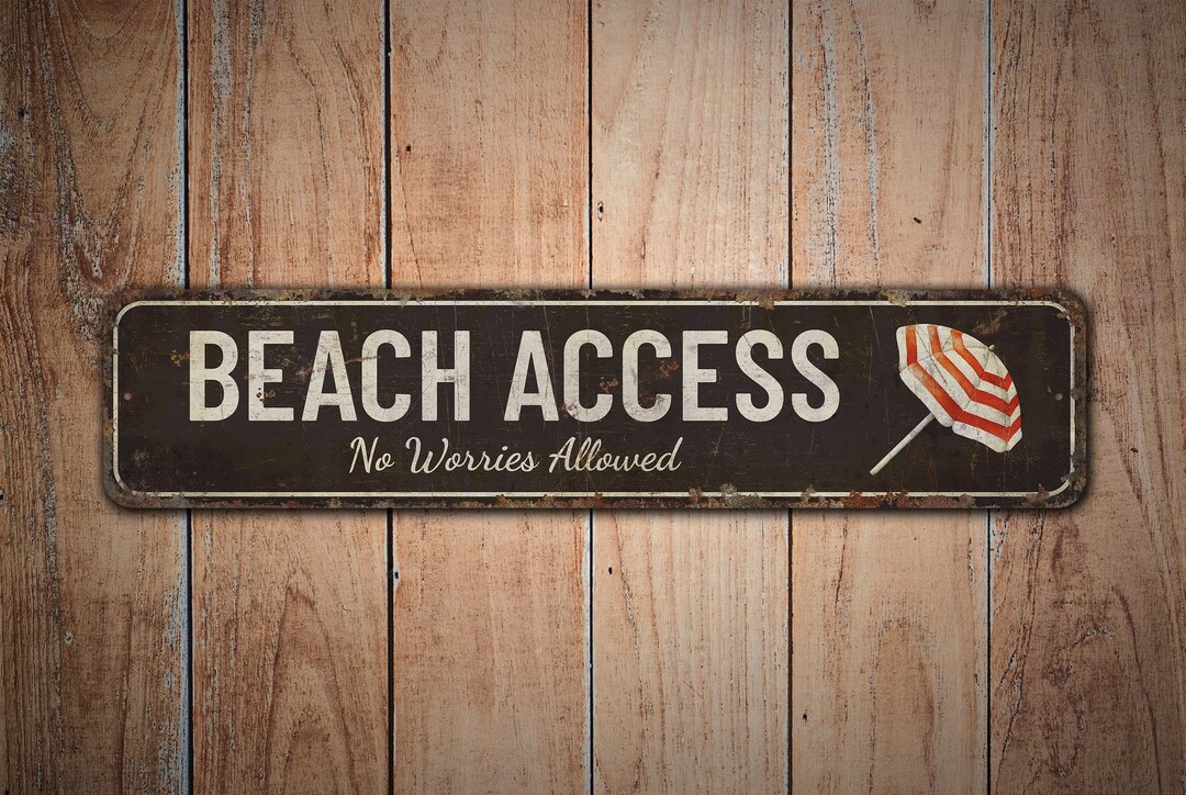 Beach Access - Beach Access Sign - Beach Access Decor - Beach Sign ...