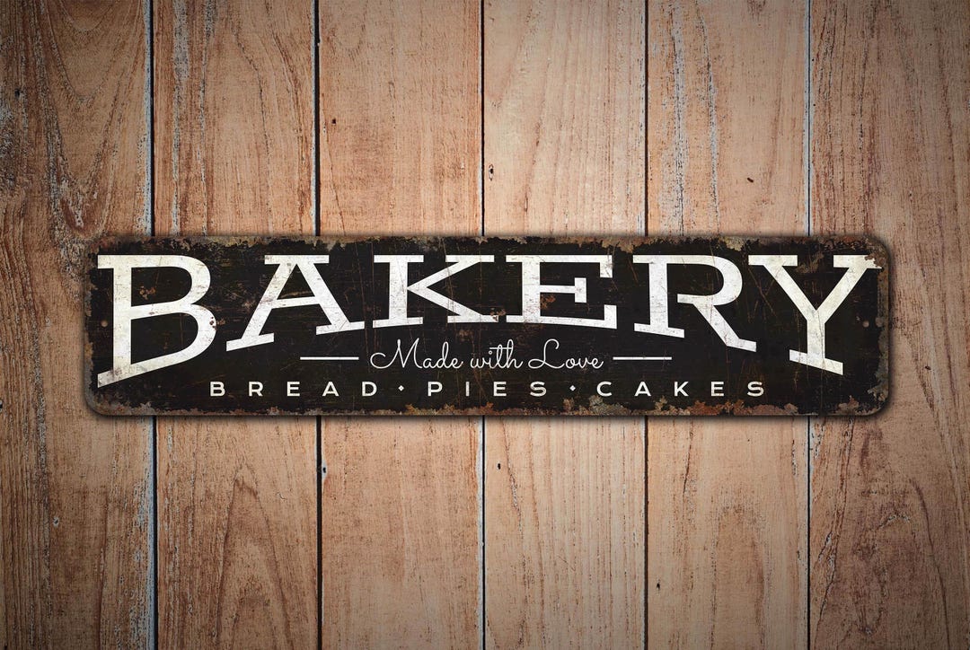 Bakery Sign - Bakery Decor - Fresh Bread Sign - Pies and Cake Sign ...