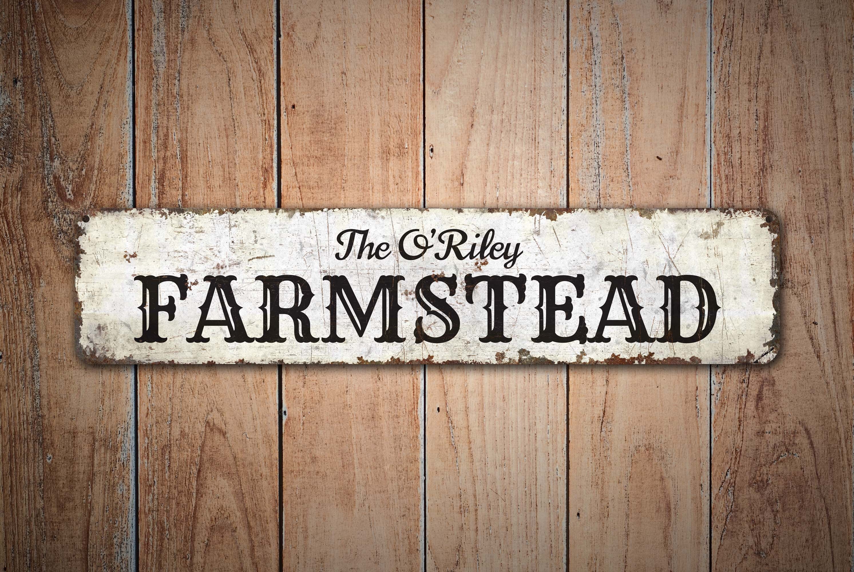 Farmstead Sign Farmstead Decor Custom Farmstead Vintage - Etsy