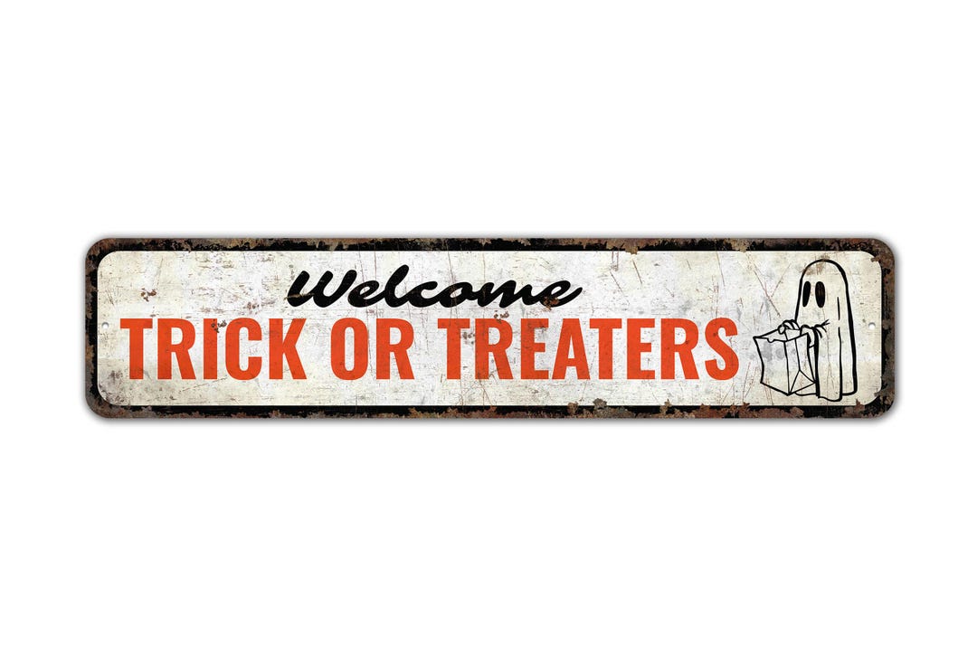 Welcome Trick or Treaters - Pumpkin Patch Sign - Halloween Sign ...