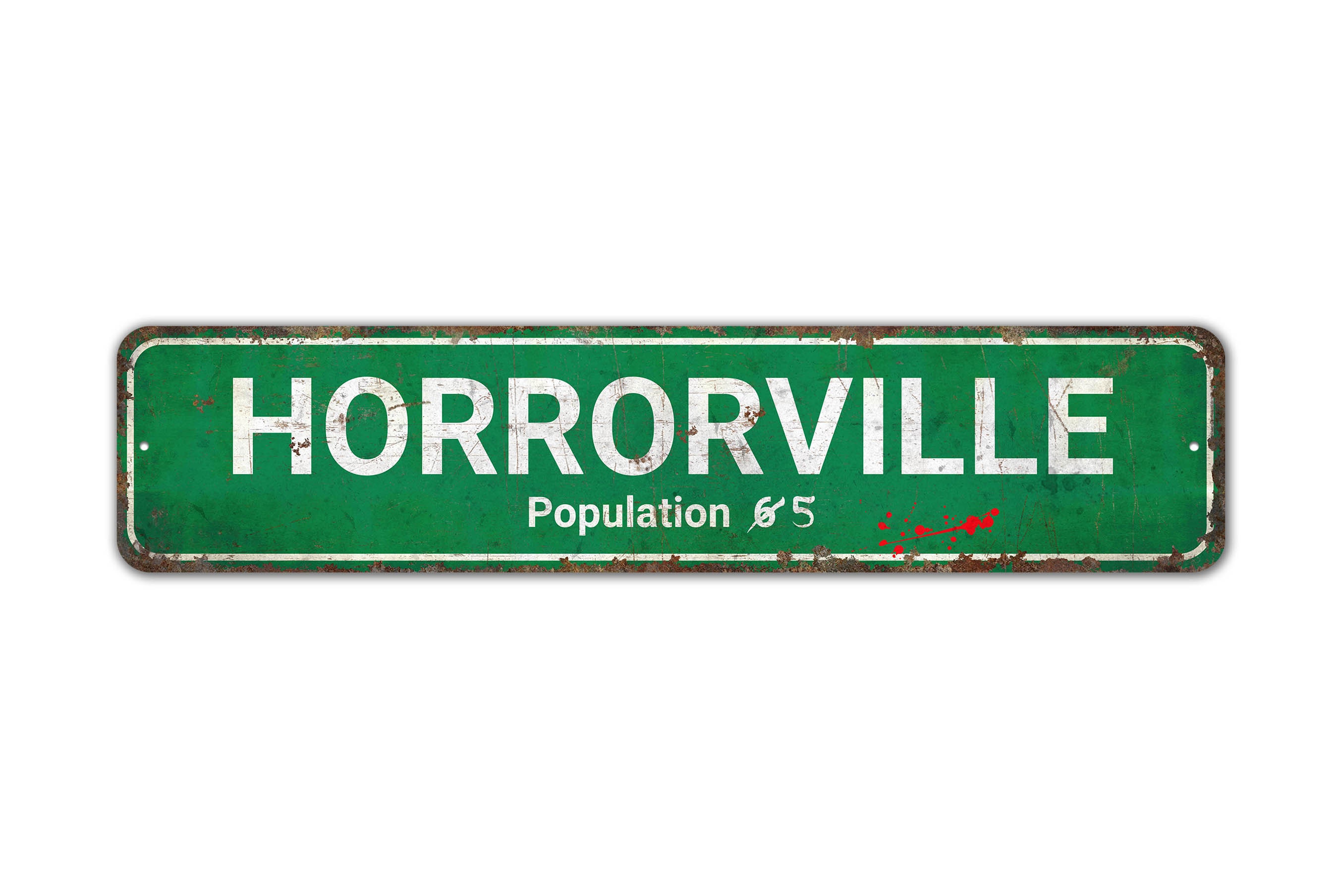 Horrorville Population - Population Sign - Halloween Sign - Halloween ...