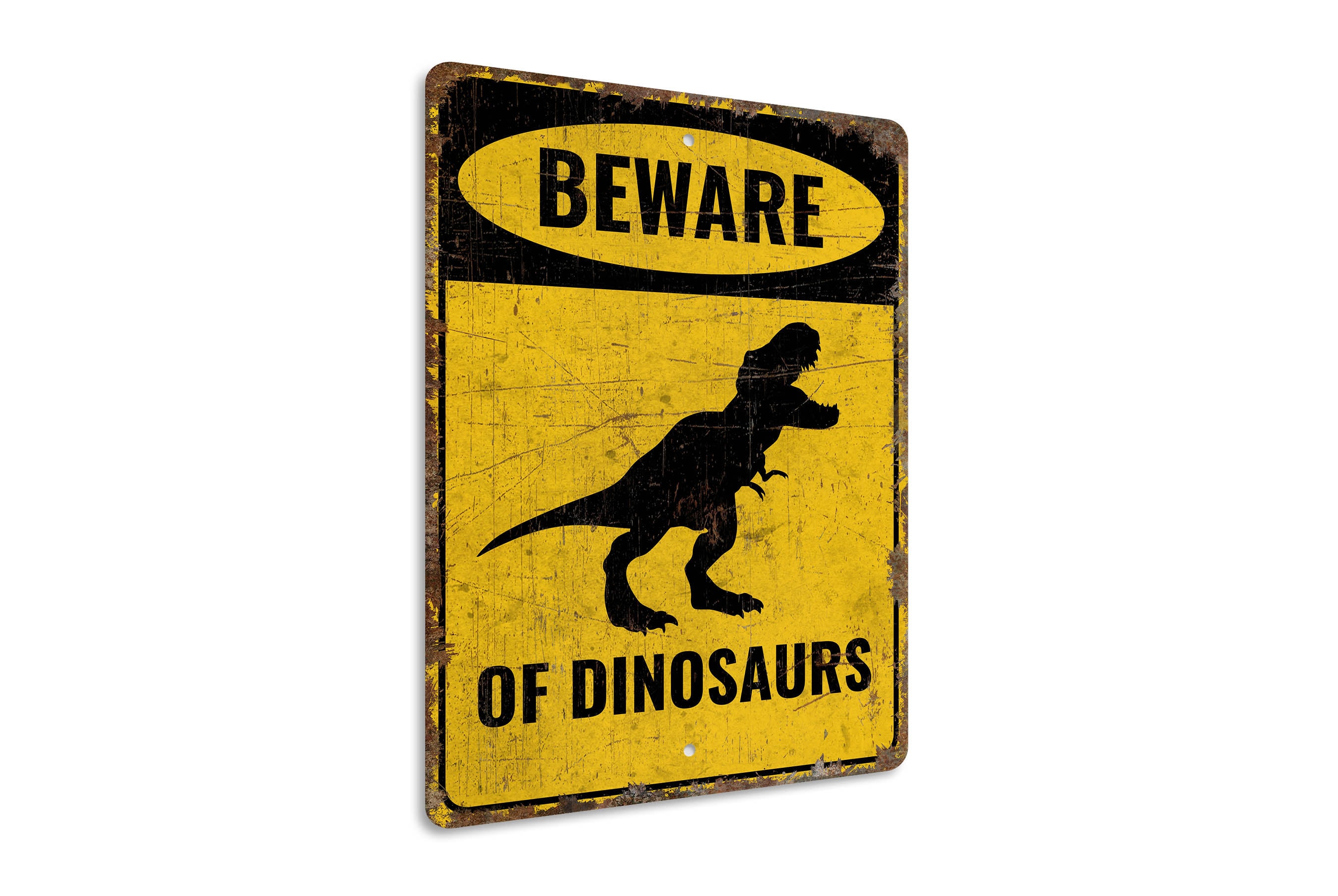 Beware of Dinosaurs - Beware of Dinosaur Sign - Dinosaur Sign - Beware ...