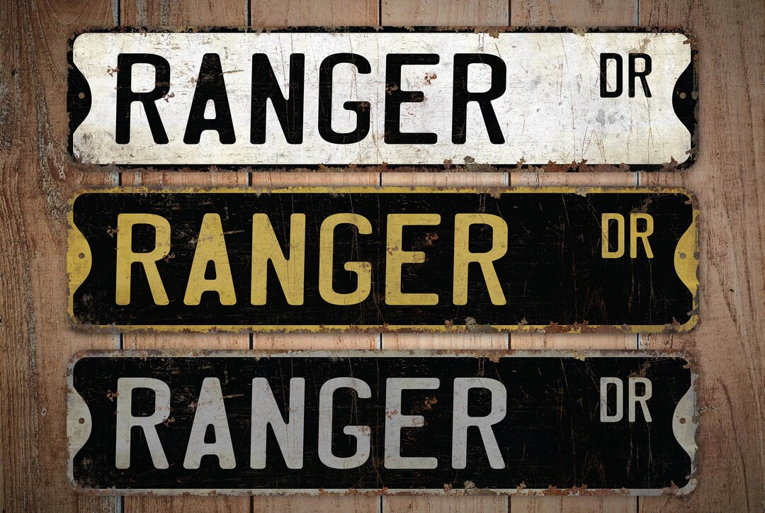 Ranger - Ranger Sign - Ranger Decor - Vintage Style Sign - Custom Name ...