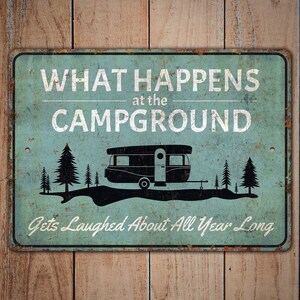 Camping Ground Sign - Camping Decor - Camping Lover Gift - Camp Sign ...
