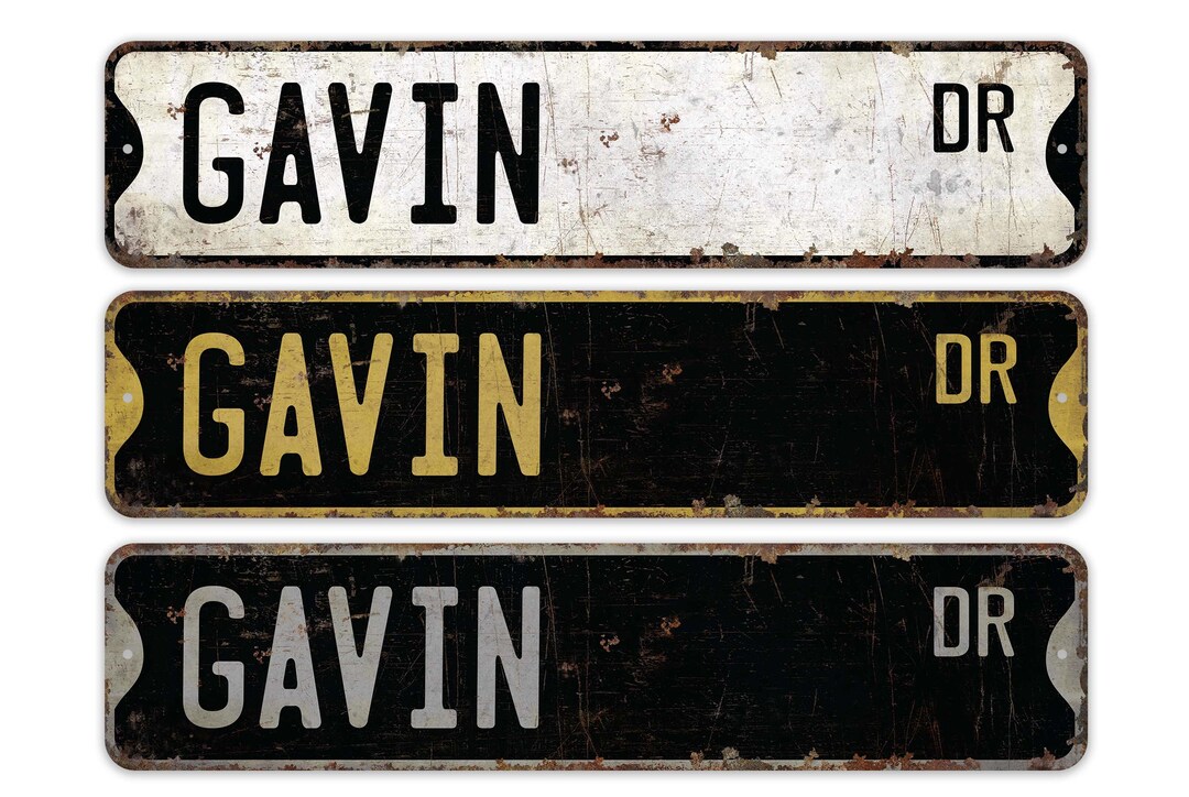 Gavin Name Sign - Custom Name Sign - Boys Name Sign - Kids Room Door ...