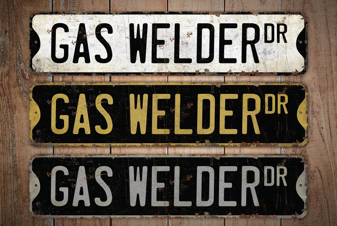 Gas Welder - Gas Welder Sign - Gas Welder Decor - Vintage Style Sign ...