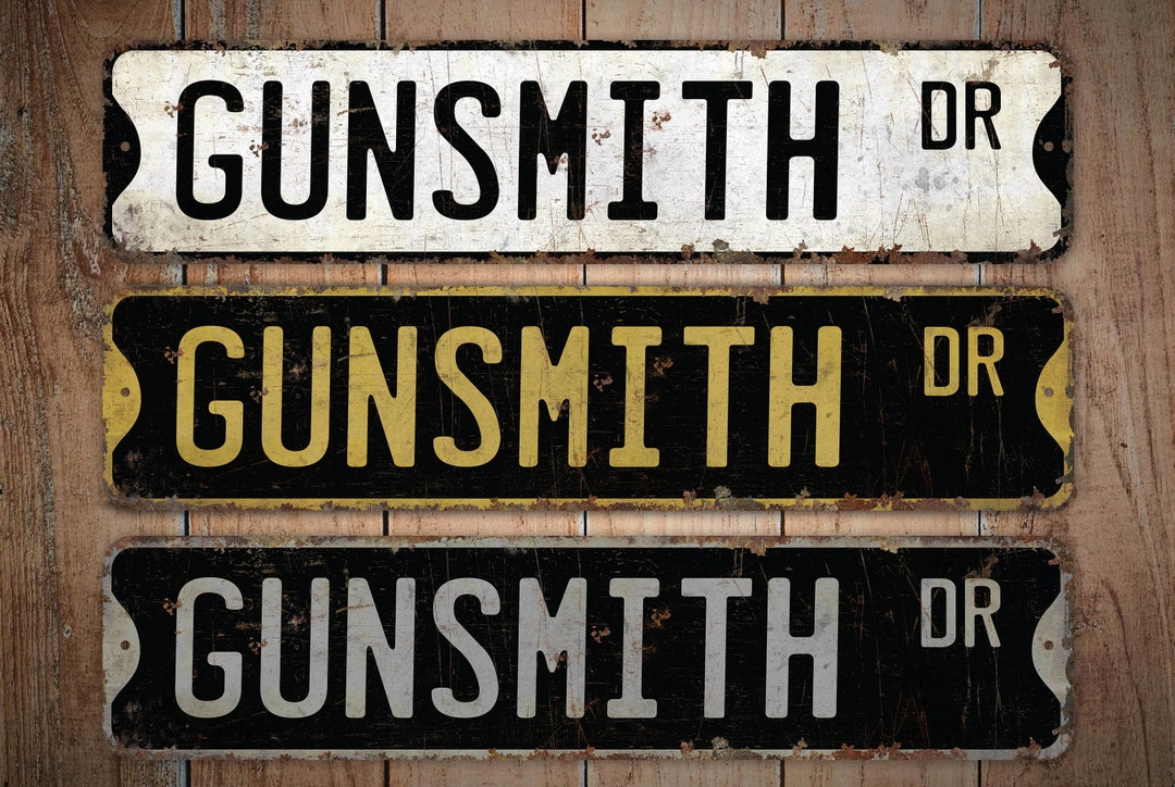 Gunsmith - Gunsmith Sign - Gunsmith Decor - Vintage Style Sign - Custom ...