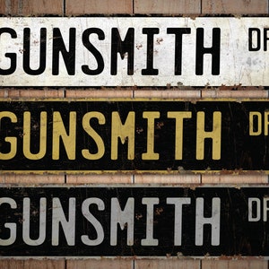 Gunsmith - Gunsmith Sign - Gunsmith Decor - Vintage Style Sign - Custom ...