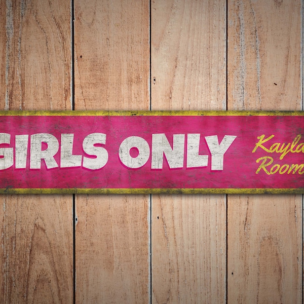 Girls Only Sign - Etsy