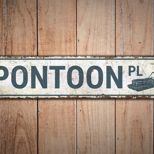 Pontoon Place Sign - Custom Pontoon Sign - Pontoon Boat Sign - Lake ...