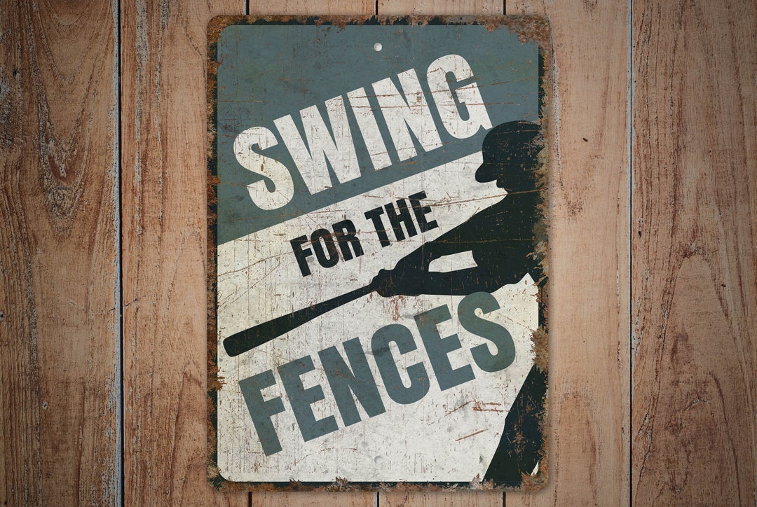 Swing for the Fences Baseball Player Gift Baseball Sign Sports Decor ...