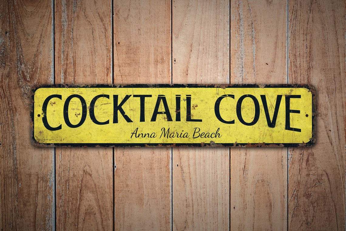 Cocktail Cove Sign Cocktail Cove Vintage Style Sign - Etsy