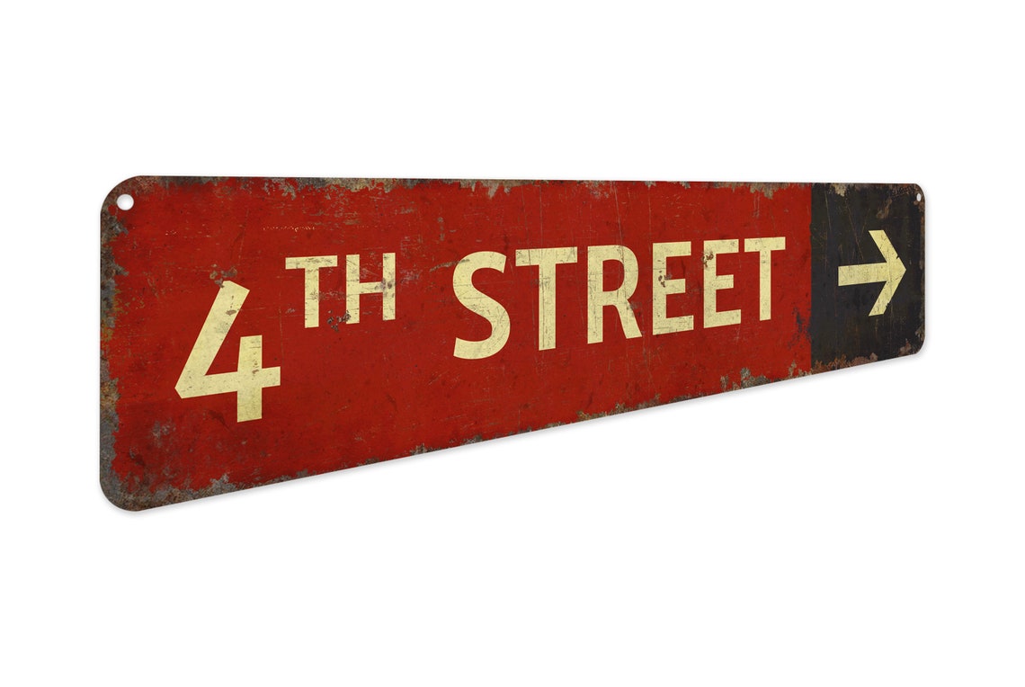 Custom Street Sign City Street Sign Vintage Style Sign | Etsy