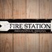 Fire Station Sign Custom Fire Station Vintage Style Sign Fire Station ...