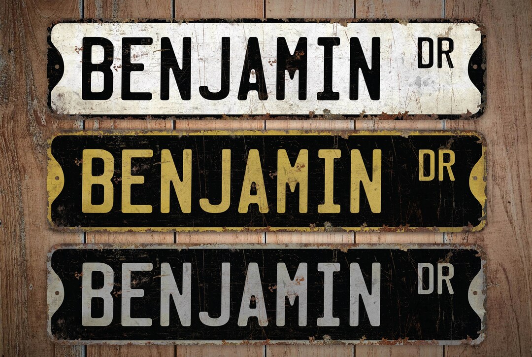 Benjamin Name Sign - Family Name Sign - Boys Room Sign - Kids Room Door ...