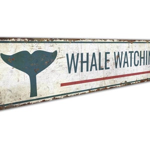 Whale Watching Sign - Whale Watching Decor - Whale Lover Gift - Beach ...