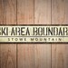 Ski Area Boundary - Ski Area Sign - Ski Boundary Decor - Mountain Ski ...