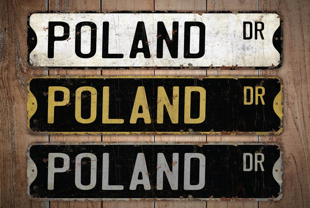 Poland - Poland Sign - Poland Decor - Vintage Style Sign - Custom ...