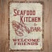 Seafood Kitchen Sign Seafood Kitchen Decor Restaurant Sign Restaurant ...