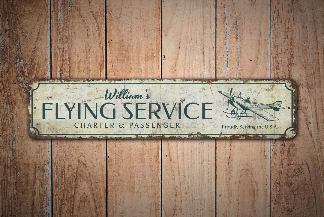 Flying Service Sign Flying Service Decor Flying Service Vintage Style ...