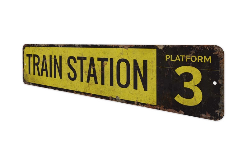 Station Platform Platform Number Sign Train Station Decor | Etsy