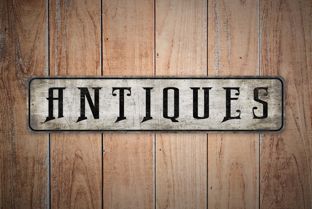 Antiques Sign - Antiques Shop Sign - Antiques Shop Direction - Vintage ...