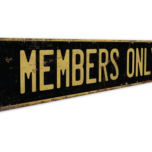 Members Only Sign - Members Only - Members Only Decor - Vintage Style ...