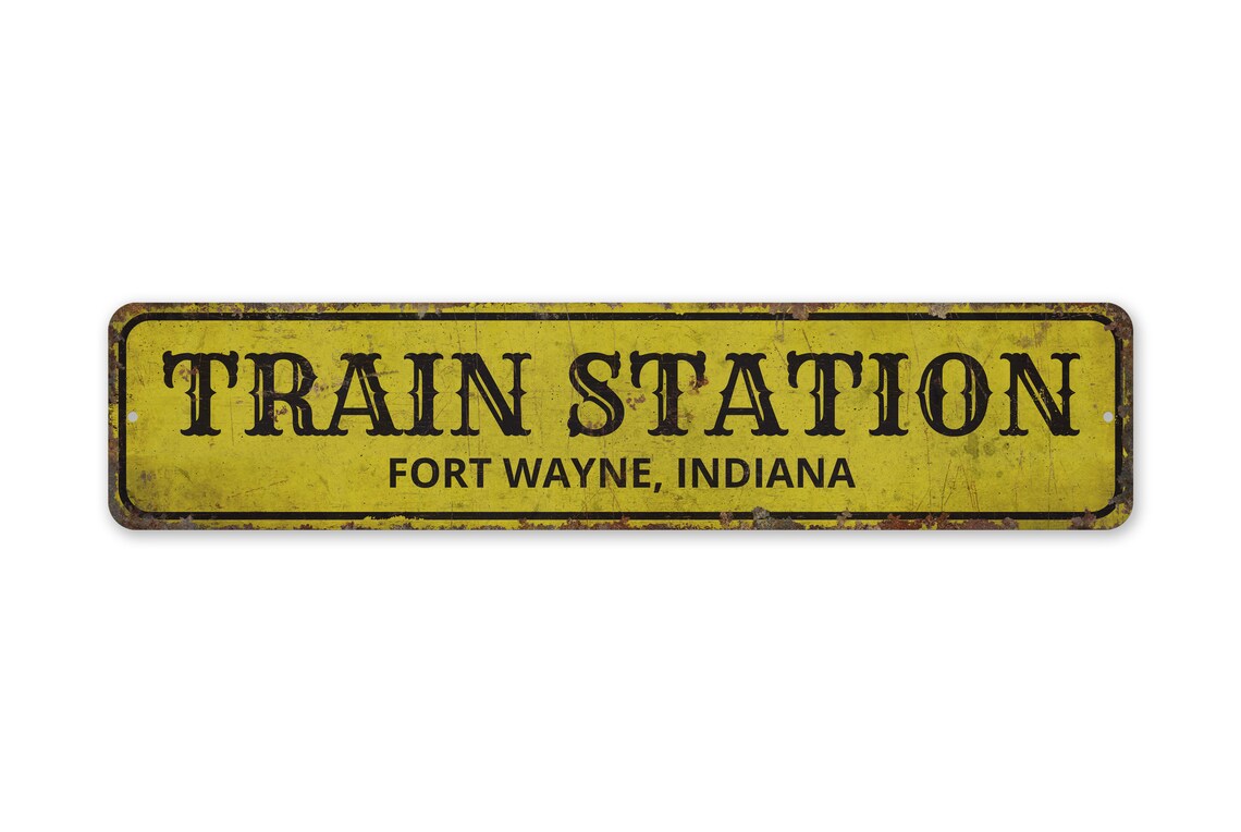 Train Station Sign - Custom Train Station - Train Station Decor - Rail ...