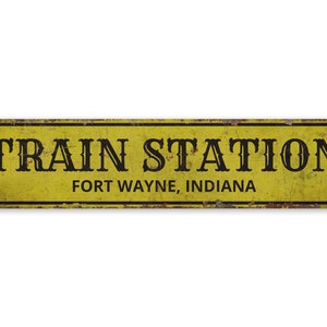 Train Station Sign - Custom Train Station - Train Station Decor - Rail ...