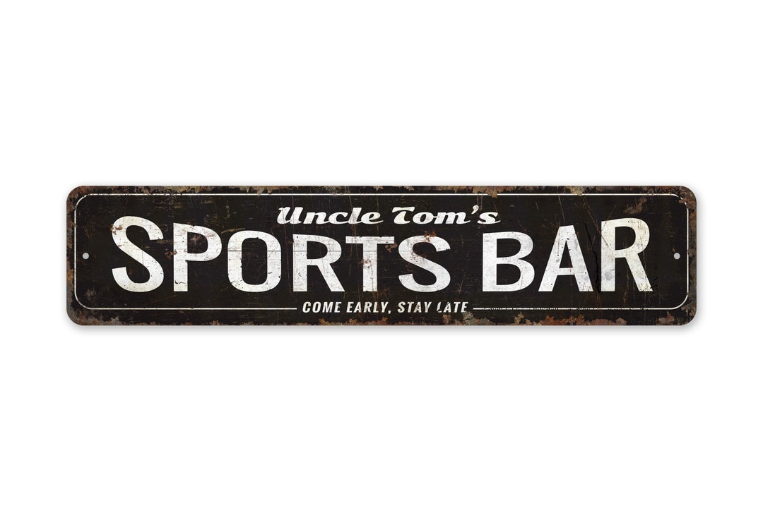 Sports Bar Sign - Sports Bar Decor - Custom Bar Sign - Vintage Style ...