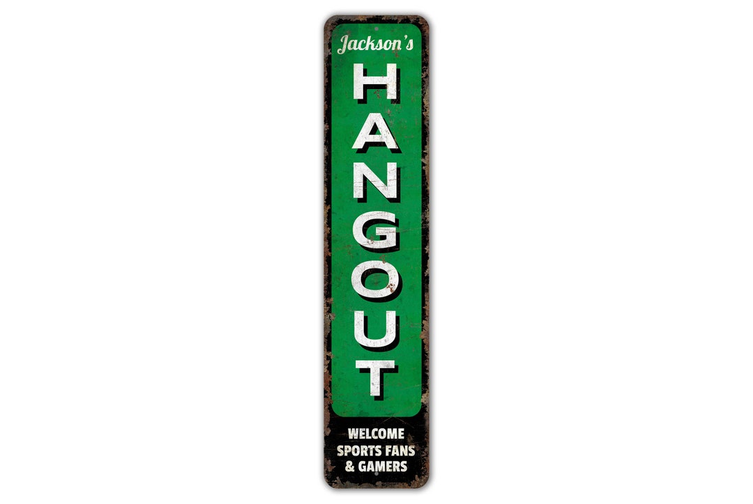 Hangout Sign - Hangout Decor - Kids Room Sign - Kids Room Door Decor ...