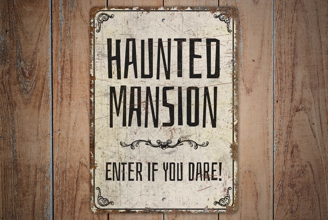 Haunted Mansion Haunted Mansion Sign Halloween Sign Halloween Decor ...