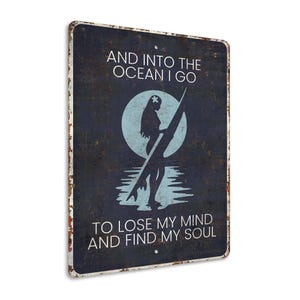 And Into the Ocean Sign - Beach House Sign - Island House Decor ...