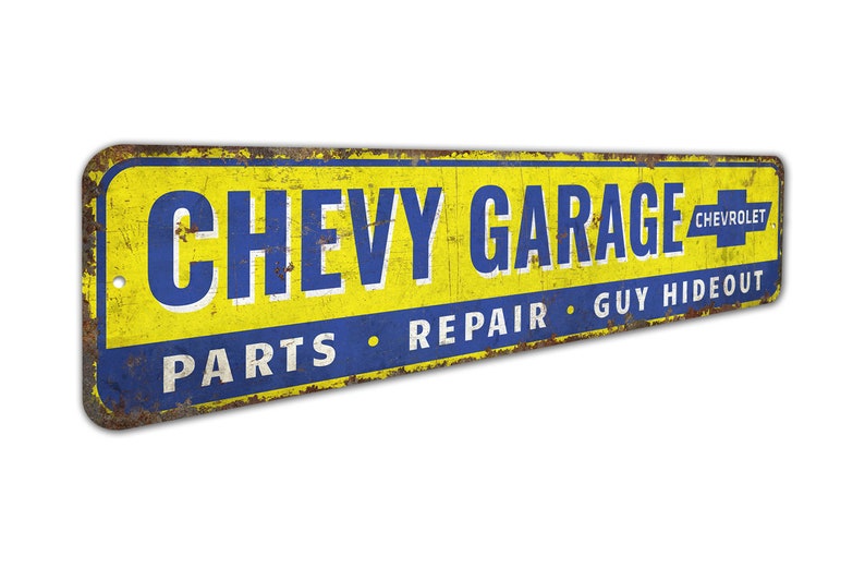 Chevy Garage Sign - Chevy Garage - Chevy Garage Decor - Car Garage Sign ...