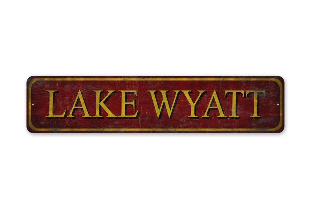 Lake Name Sign- Custom Lake Sign - Vintage Style Sign - Custom Lake ...