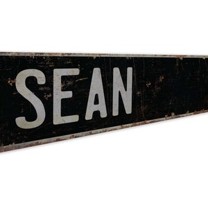 Sean Name Sign - Kids Room Door Sign - Boys Room Sign - Family Name ...