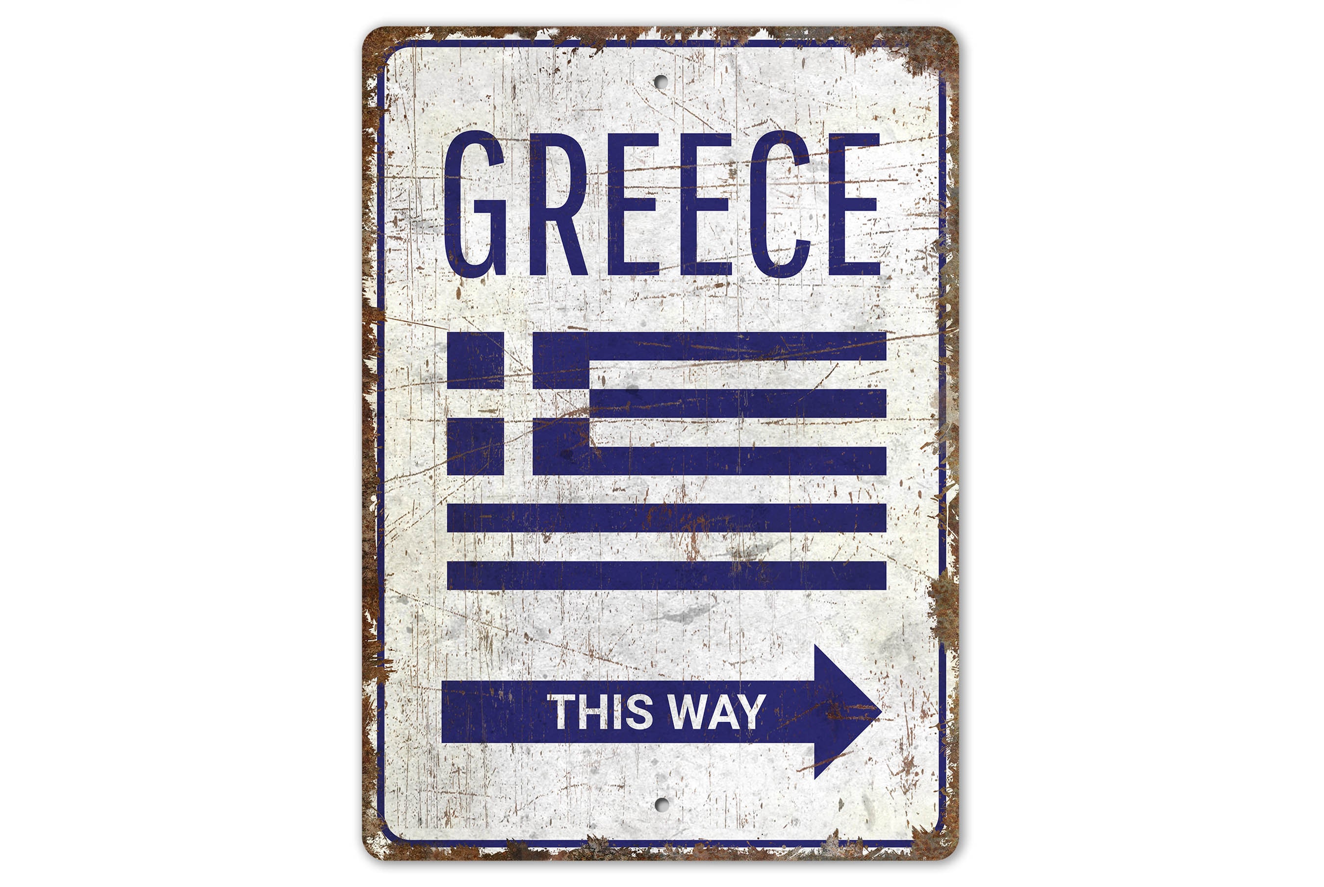 Greece This Way - Greece Sign - Greece Flag Decor - Greece Lover Gift ...