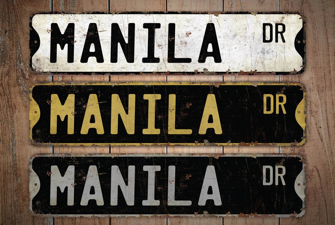 Manila - Manila Sign - Manila Gift - Philippines City - Manila Visitor ...